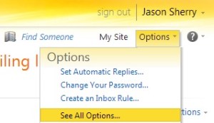 How to edit your contact info in OWA | Jason (Izzy) Sherry's Blog